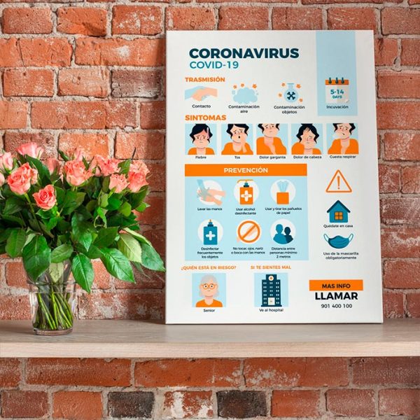 Carteles Señalética con normas de higiene para el coronavirus